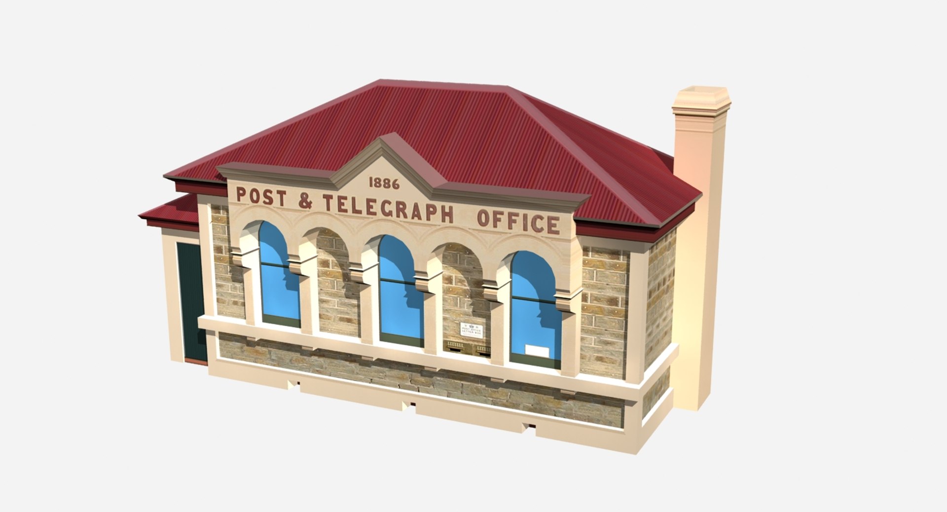 Post Office Building Model - TurboSquid 1292890
