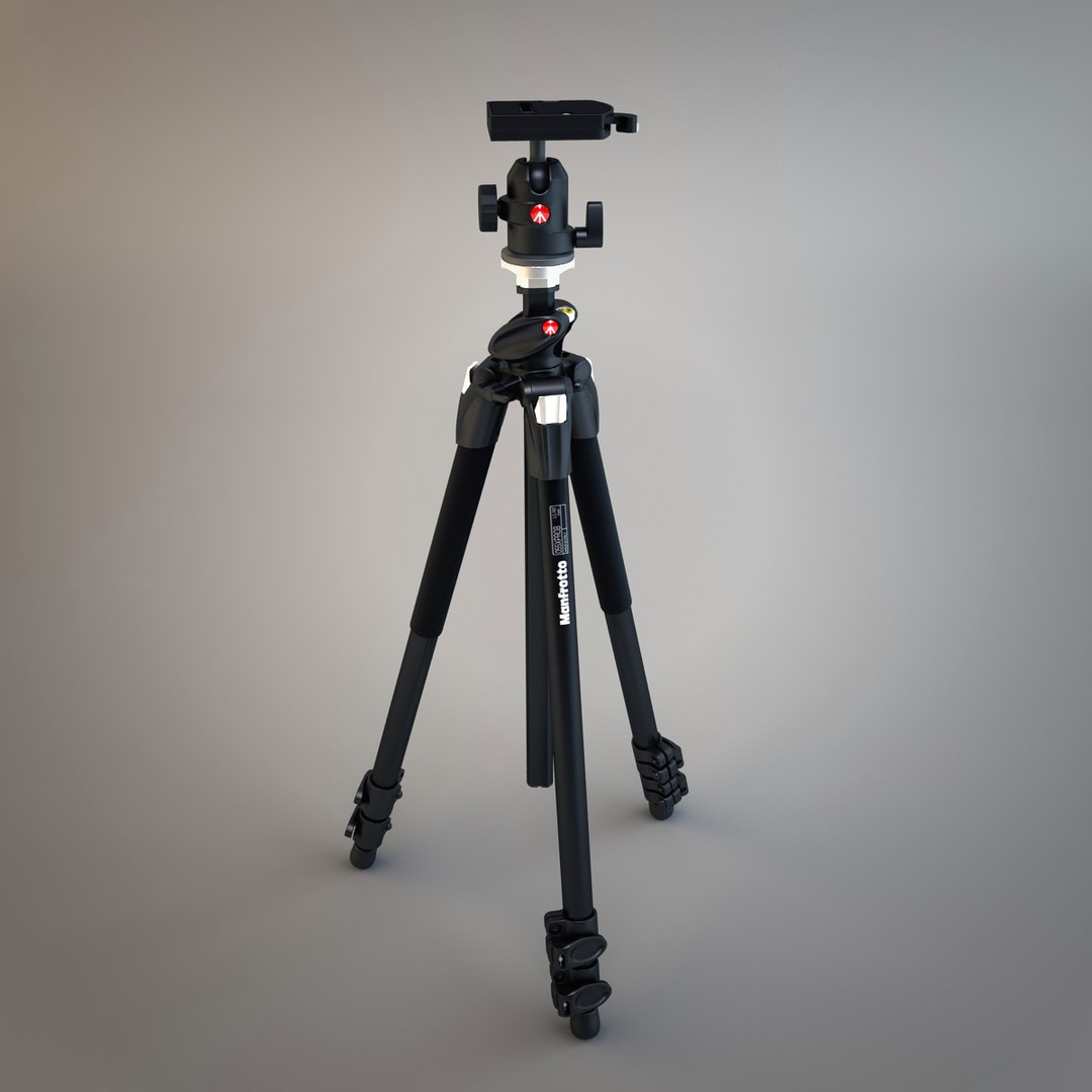 Pro Tripod Manfrotto 3d Model