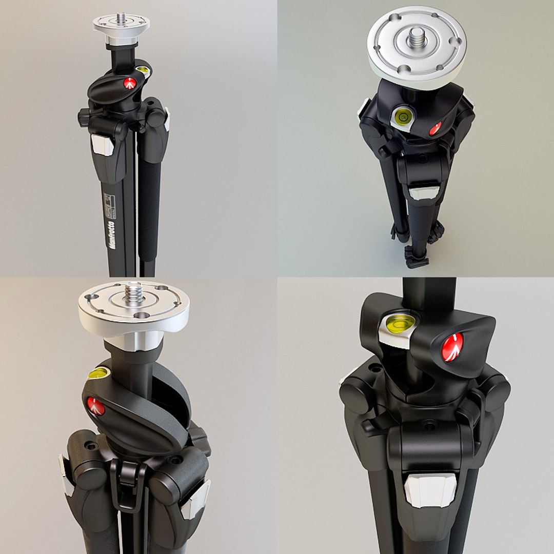 Pro Tripod Manfrotto 3d Model