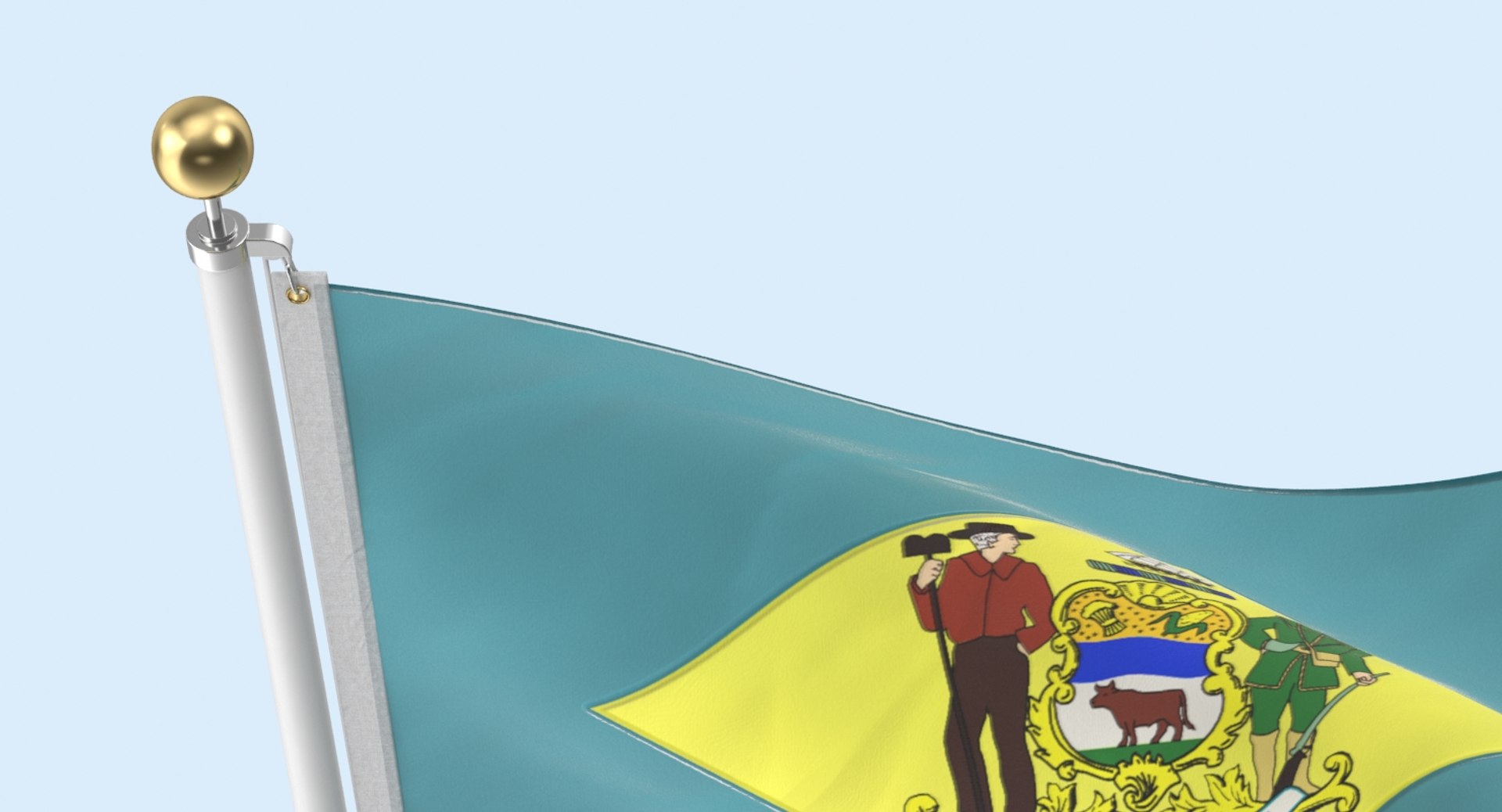 state-flags---delaware 3d model
