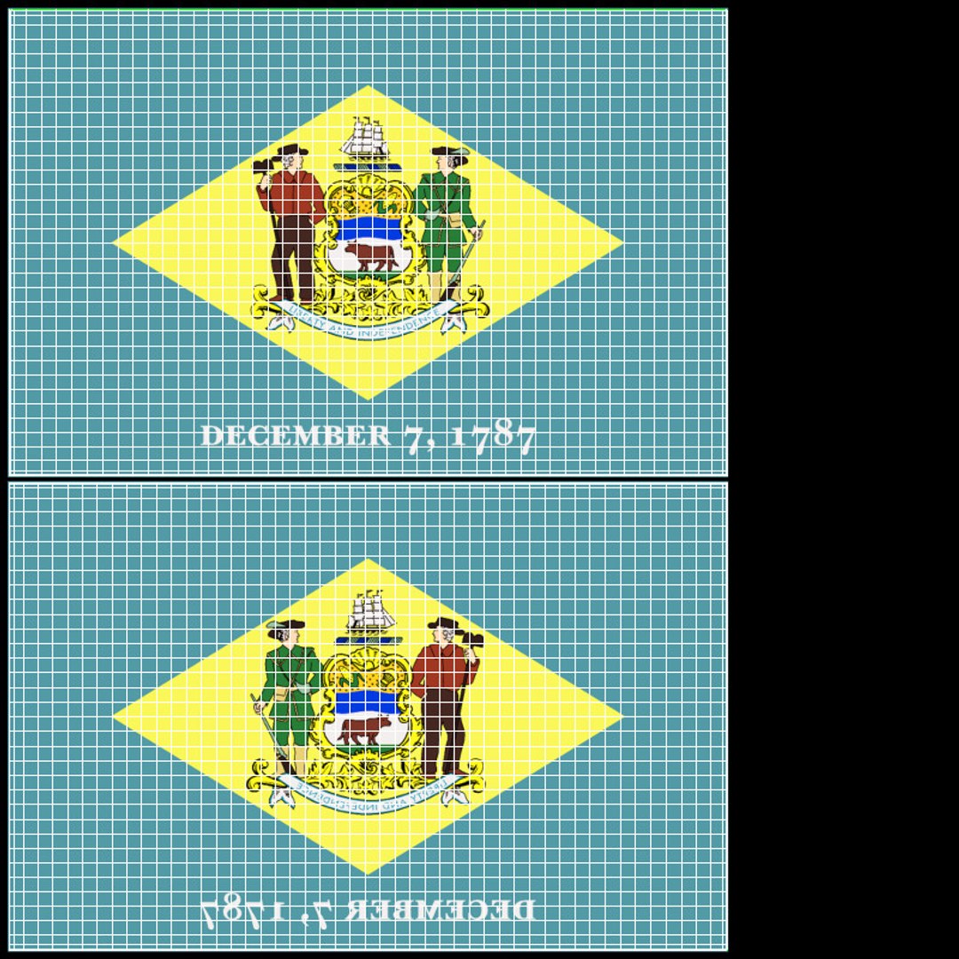 state-flags---delaware 3d model
