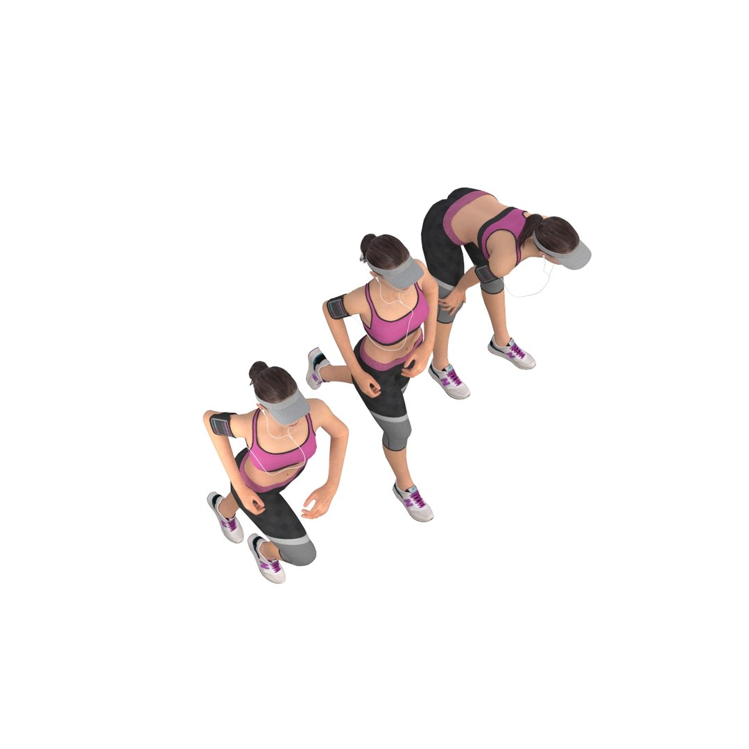 Running Jogging Girl 3D - TurboSquid 1468906