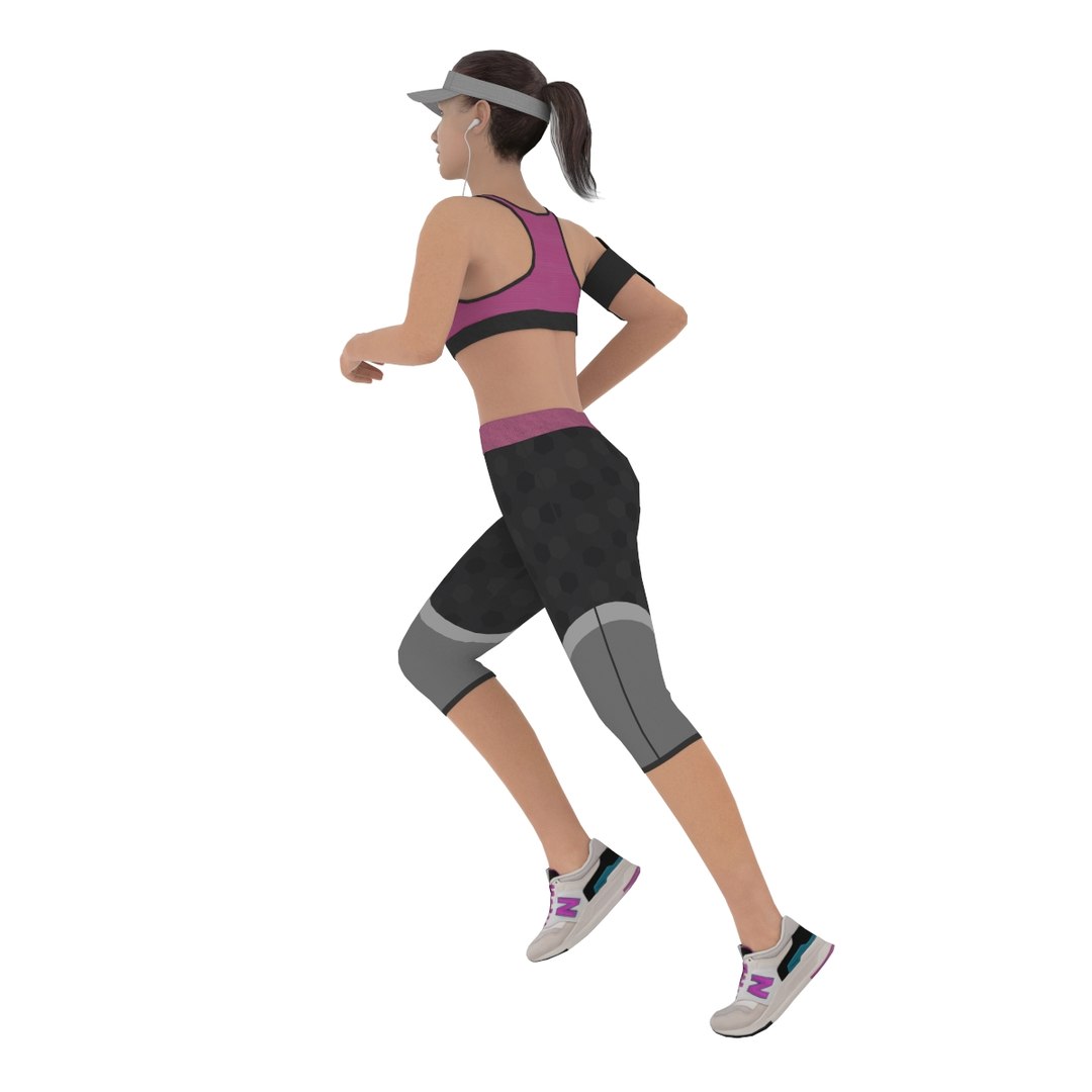 Running Jogging Girl 3D - TurboSquid 1468906