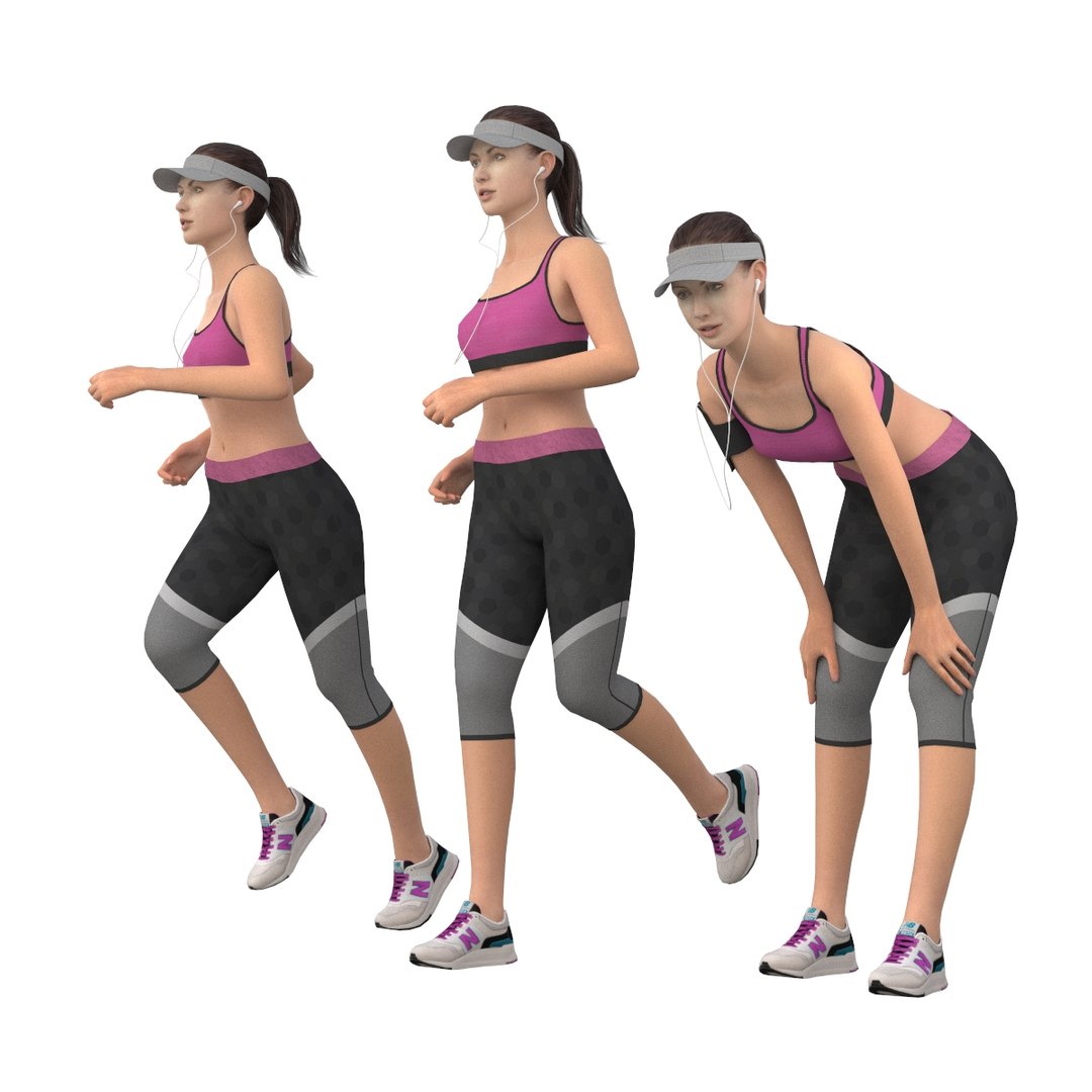 Running Jogging Girl 3D - TurboSquid 1468906