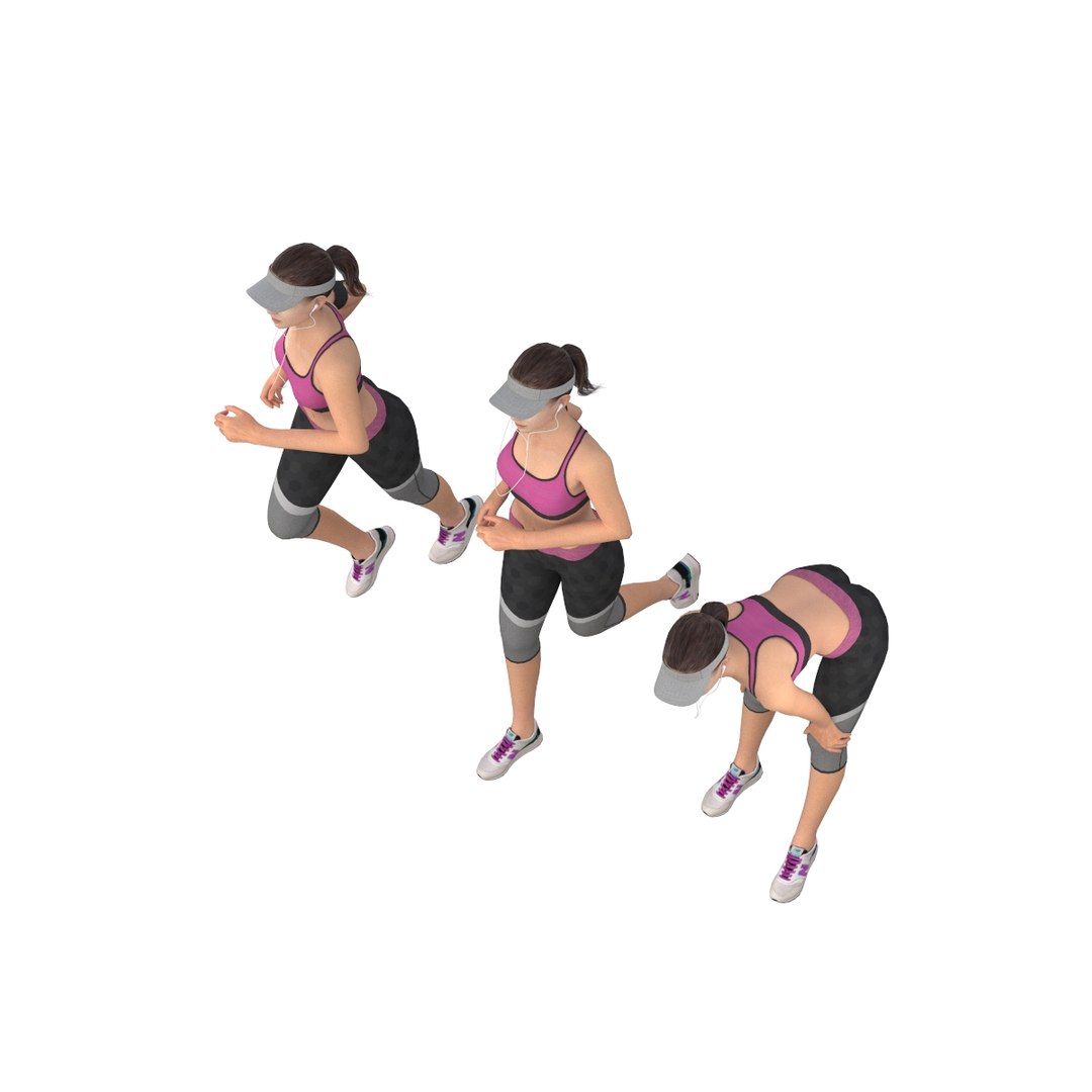 Running Jogging Girl 3D - TurboSquid 1468906