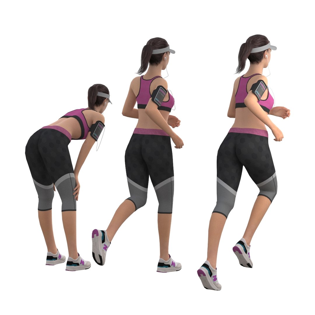 Running Jogging Girl 3D - TurboSquid 1468906