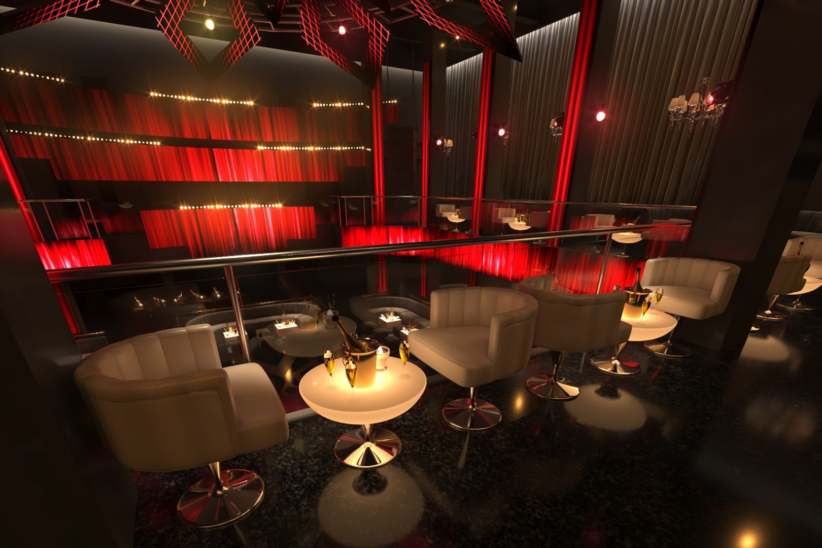 3D Scene Night Club Lounge Model - TurboSquid 1391794