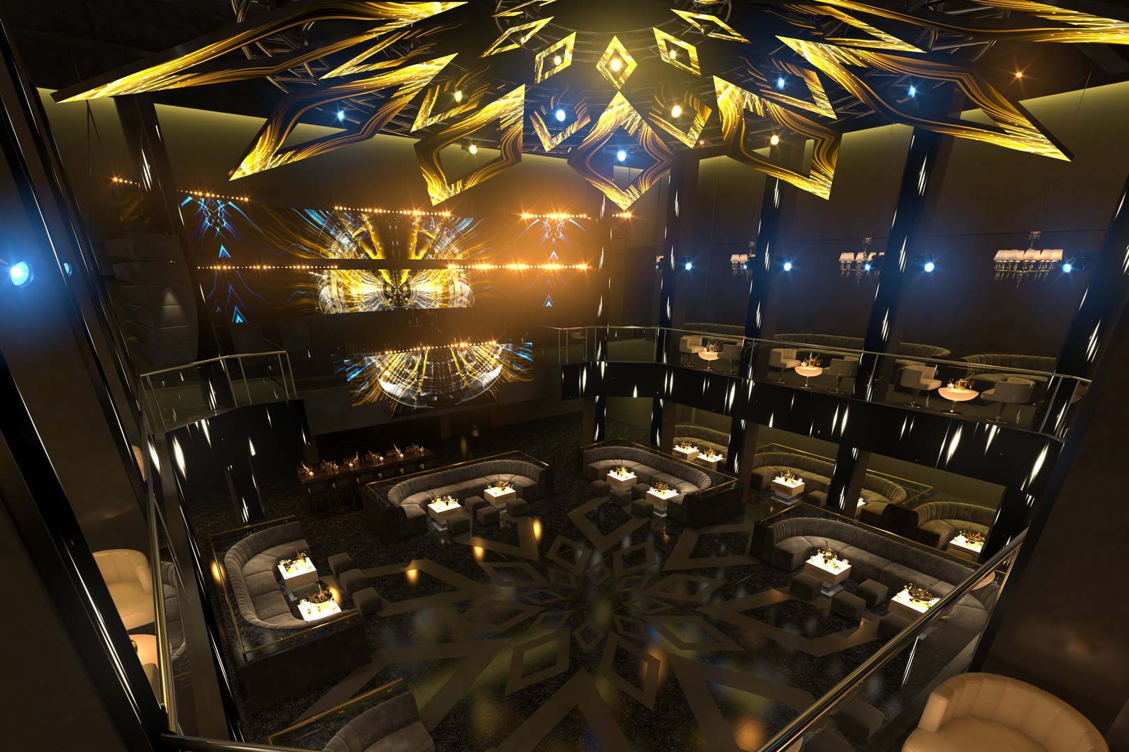 3D Scene Night Club Lounge Model - TurboSquid 1391794