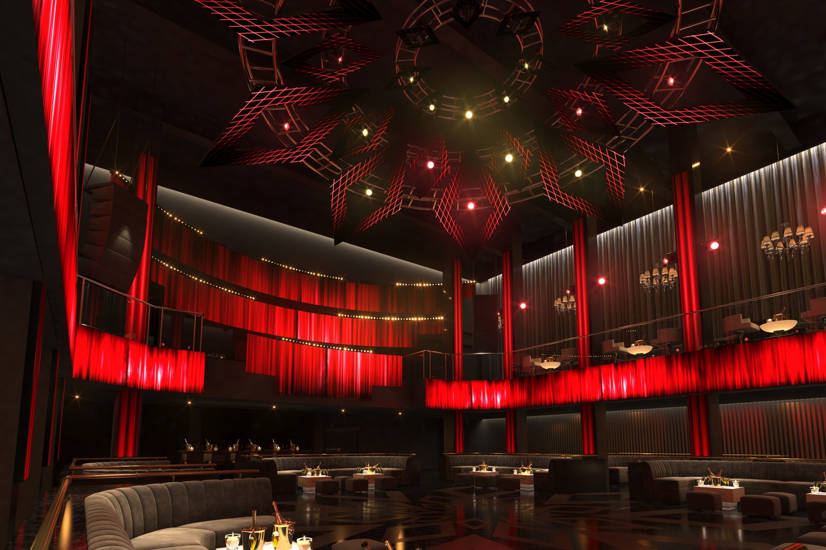 3D Scene Night Club Lounge Model - TurboSquid 1391794