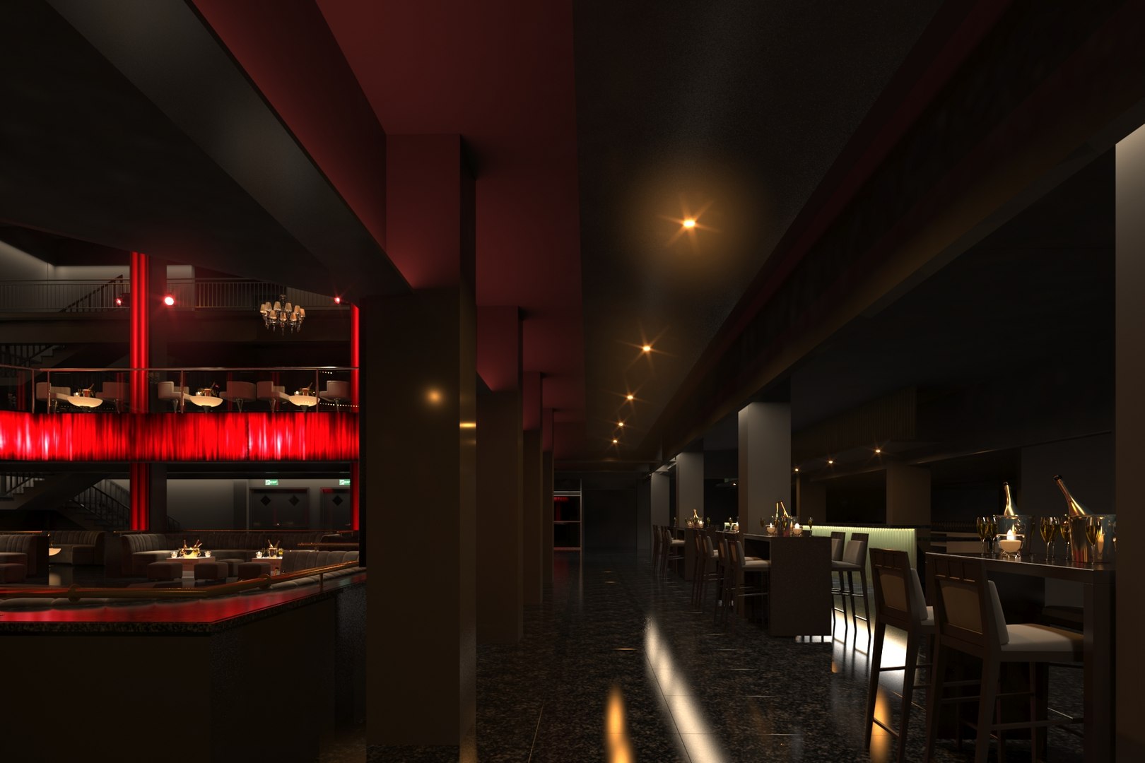 3D Scene Night Club Lounge Model - TurboSquid 1391794