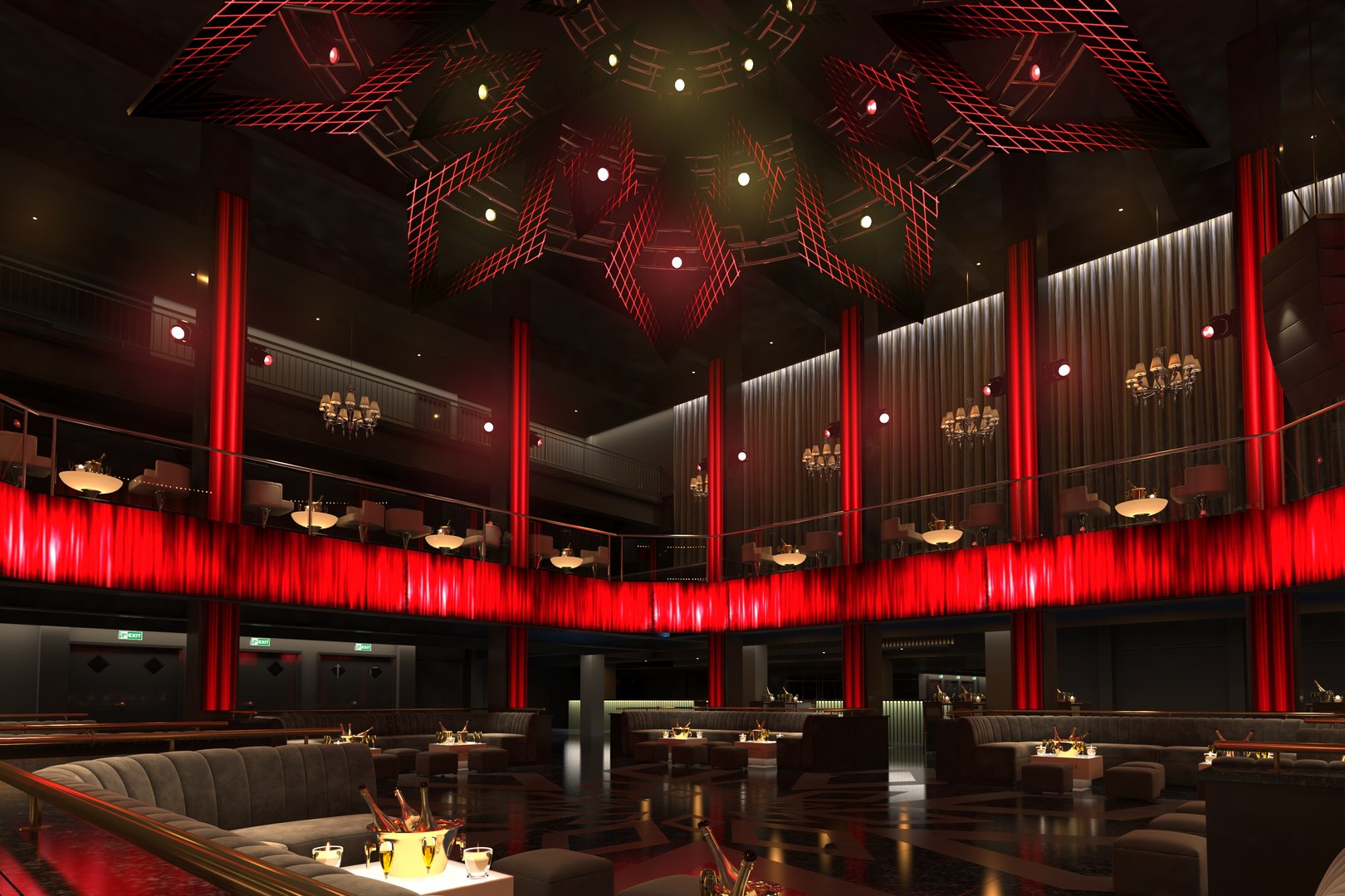3D Scene Night Club Lounge Model - TurboSquid 1391794