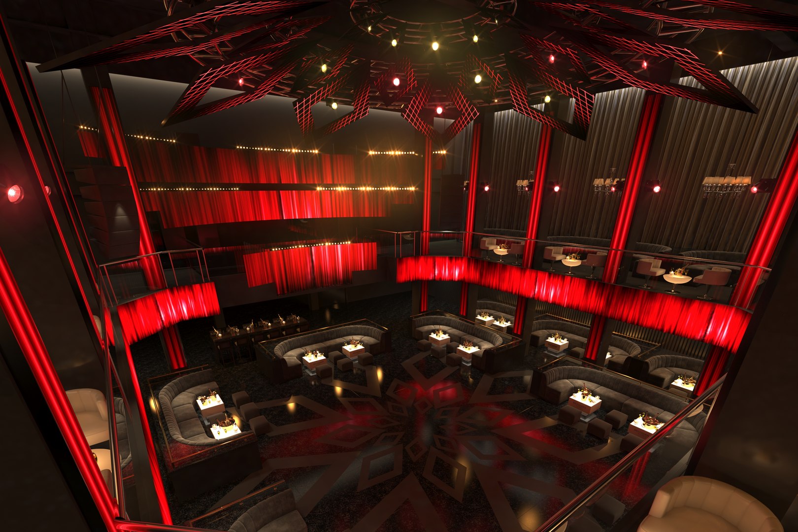 3D Scene Night Club Lounge Model - TurboSquid 1391794