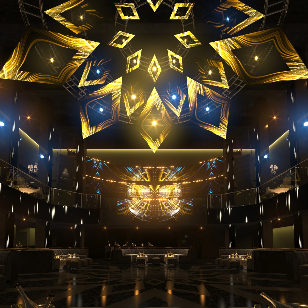 3D Scene Night Club Lounge Model - TurboSquid 1391794