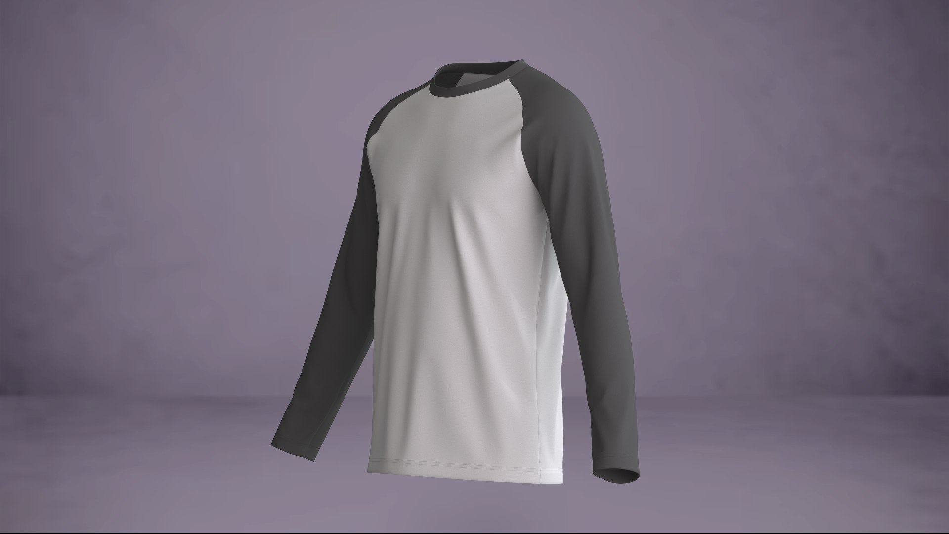 3D Model Raglan Long Sleeve T-Shirt - TurboSquid 2314406