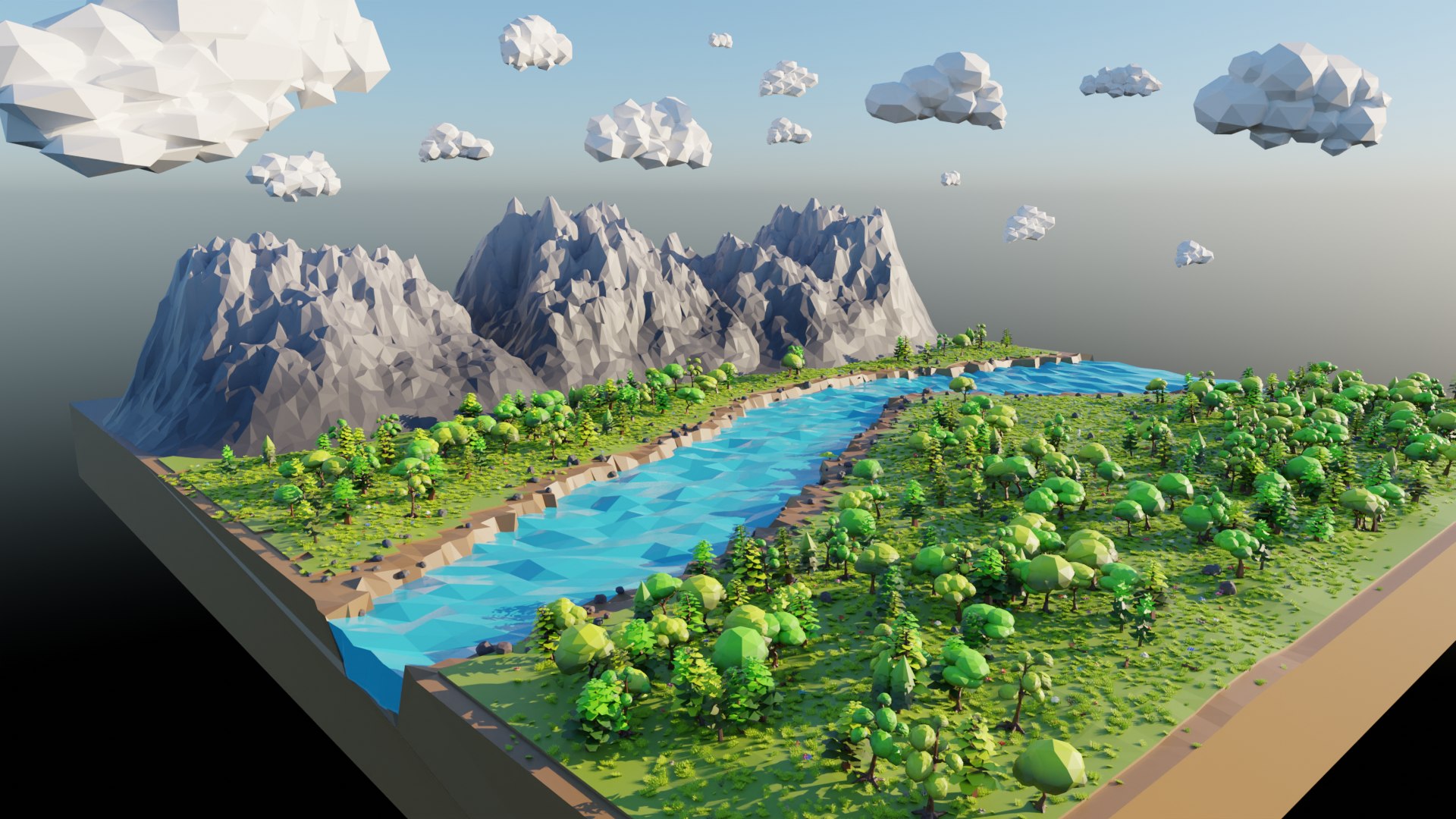 Mountain Scene3D模型 - TurboSquid 2006469