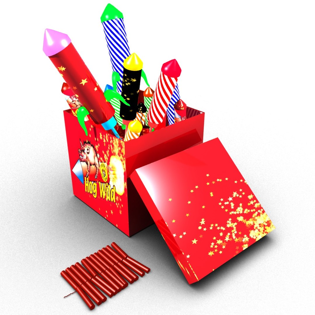 3D Box Fireworks Model - TurboSquid 1213982