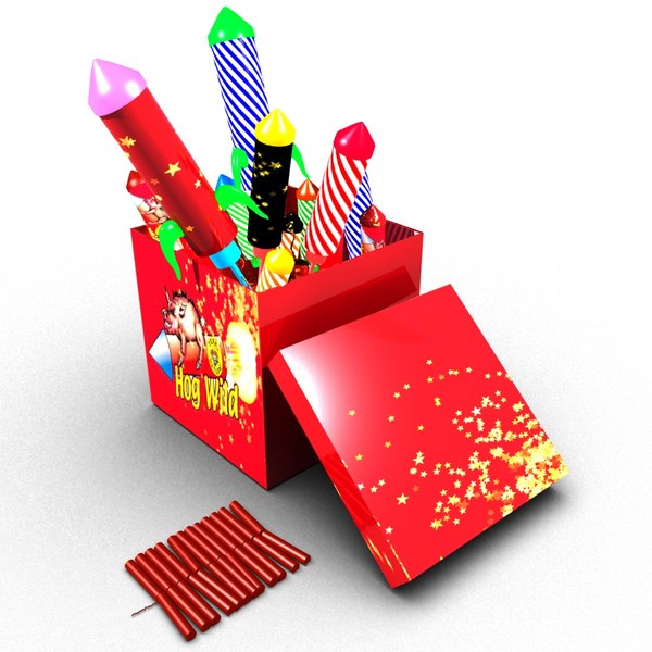 3d obj firecracker