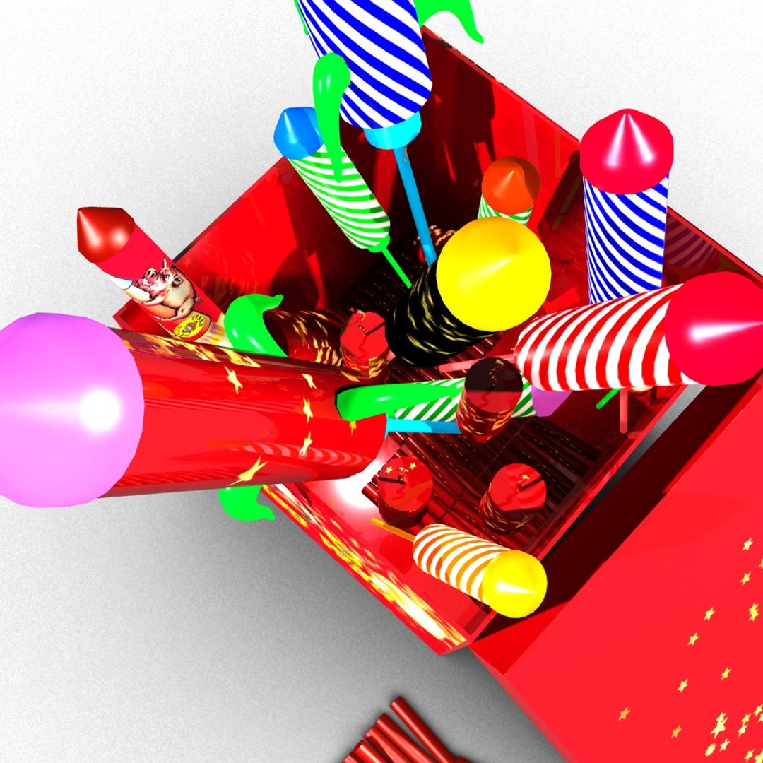 3D Box Fireworks Model - TurboSquid 1213982