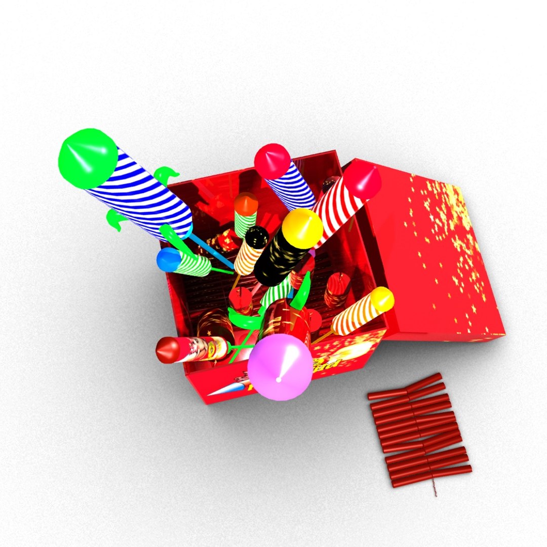 3D Box Fireworks Model - TurboSquid 1213982