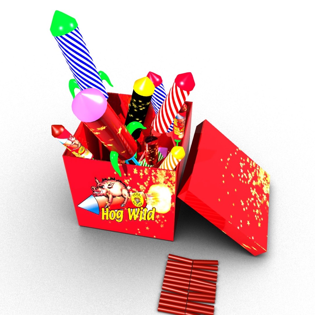 3D Box Fireworks Model - TurboSquid 1213982