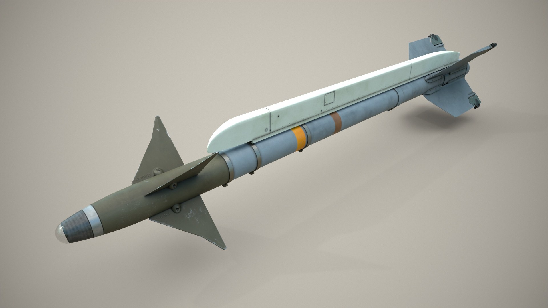 3D AIM-9 Sidewinder Missile - TurboSquid 2072558