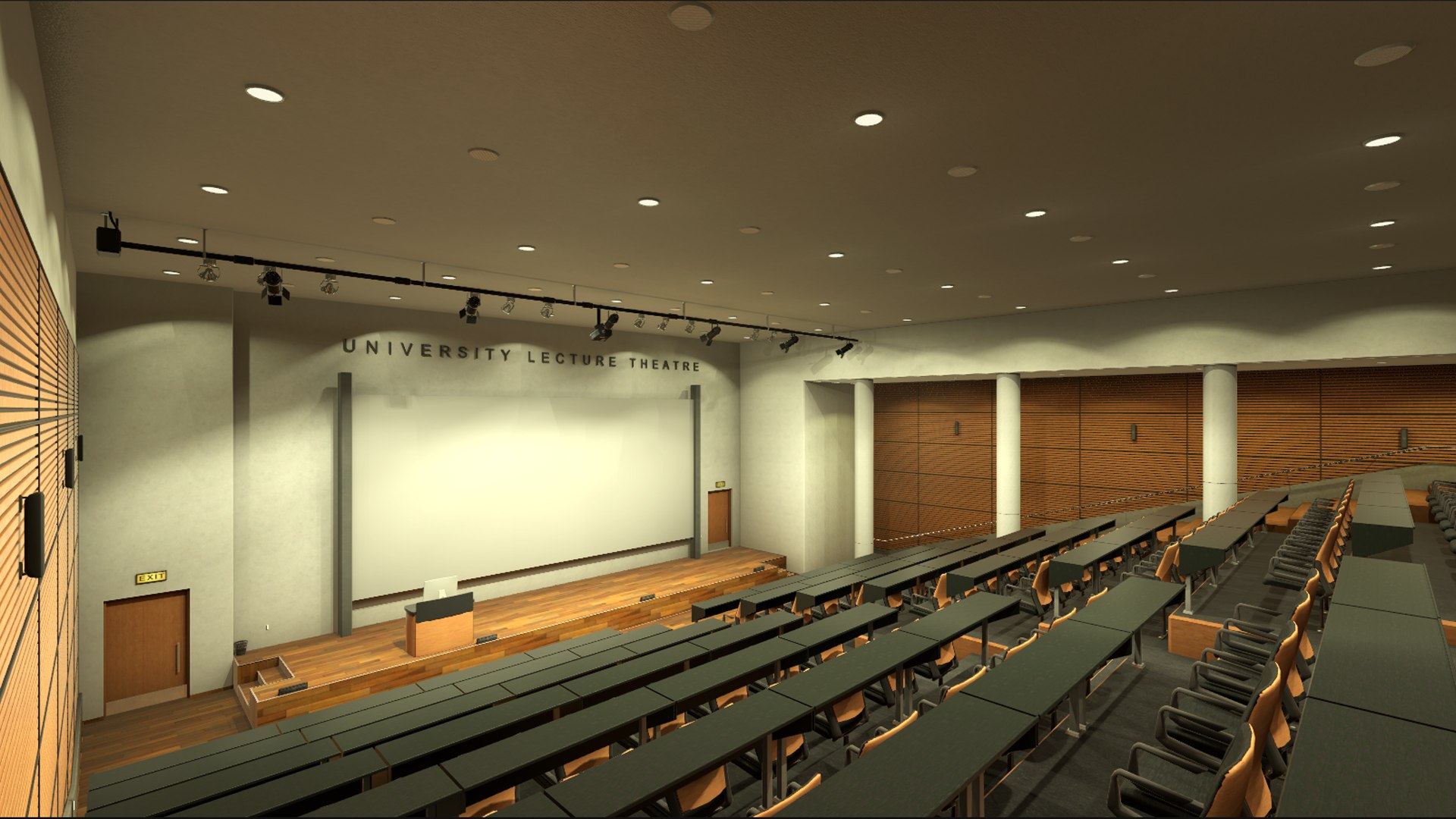 University Lecture Theatre 02 3D Model - TurboSquid 1850000