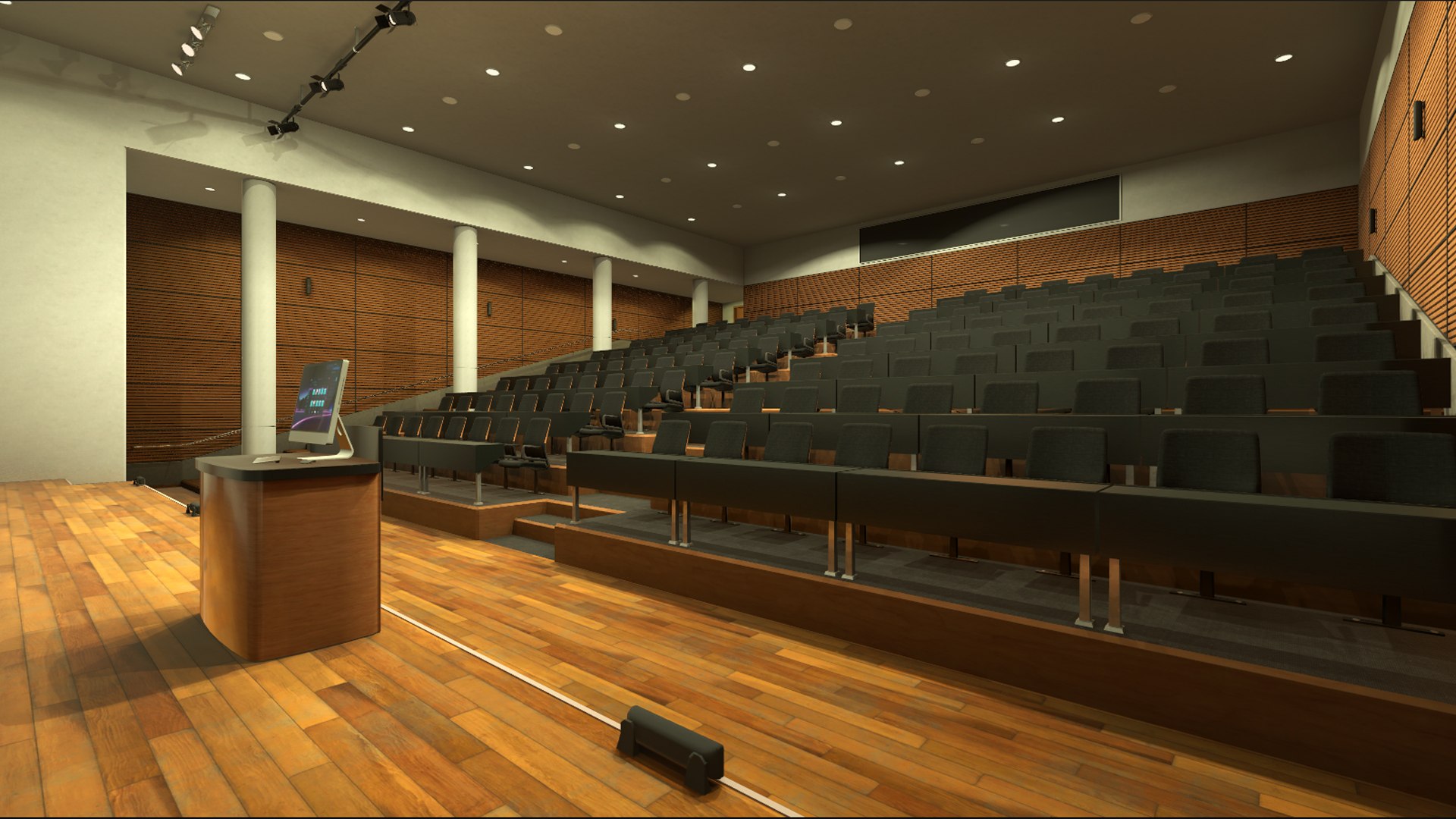 University Lecture Theatre 02 3D Model - TurboSquid 1850000