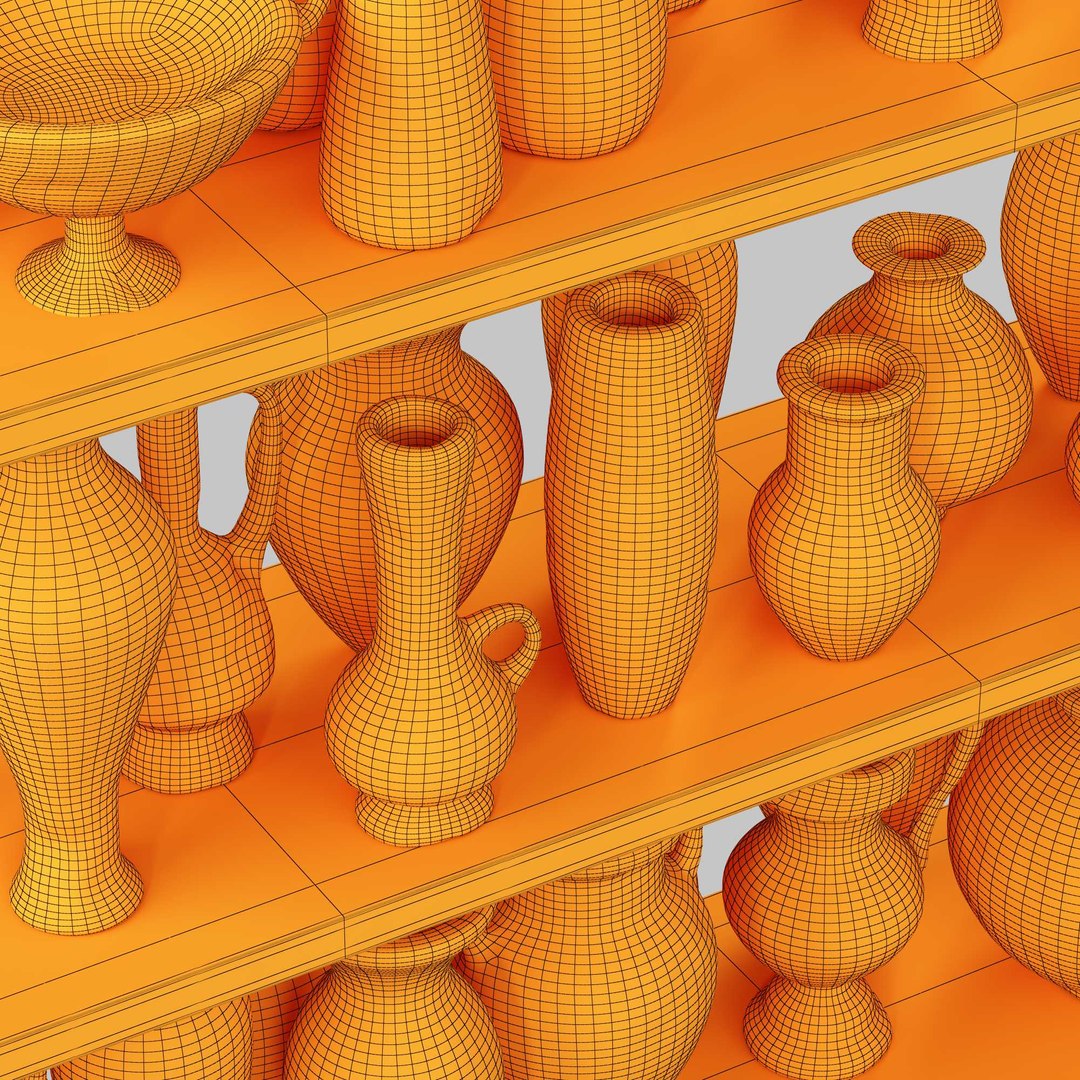 3D Dishes Clay Rack N2 - TurboSquid 1880461