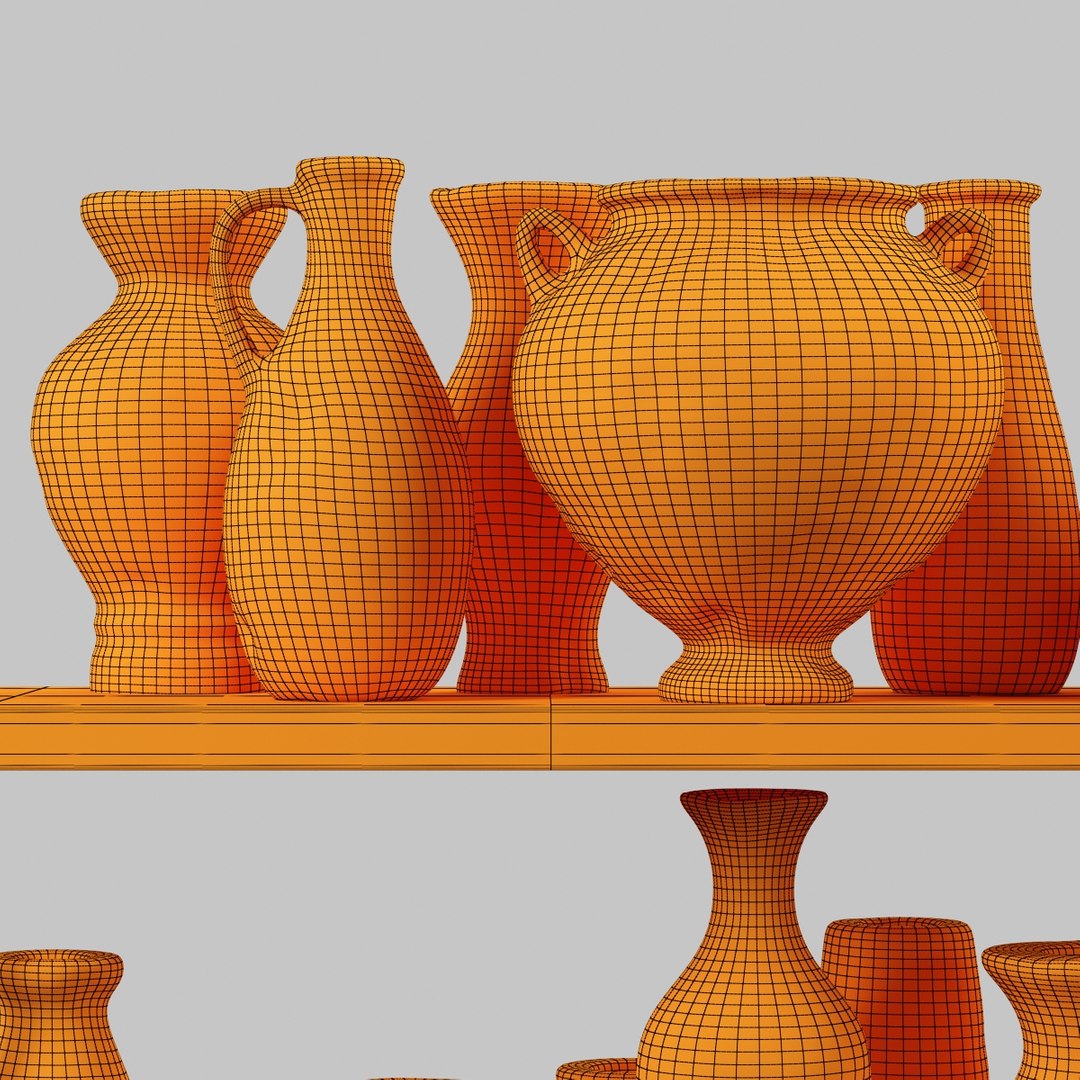 3D Dishes Clay Rack N2 - TurboSquid 1880461