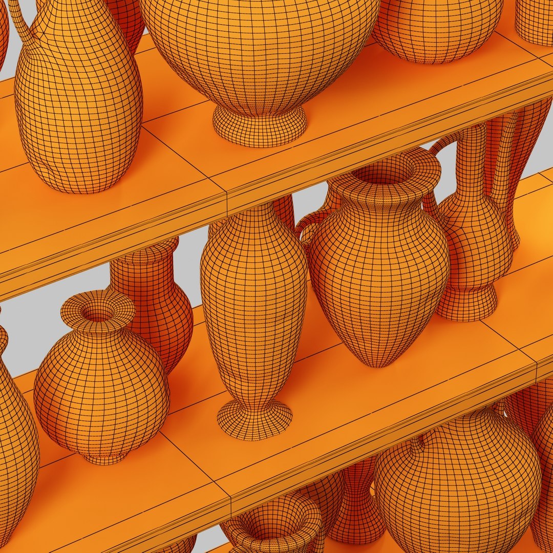 3D Dishes Clay Rack N2 - TurboSquid 1880461