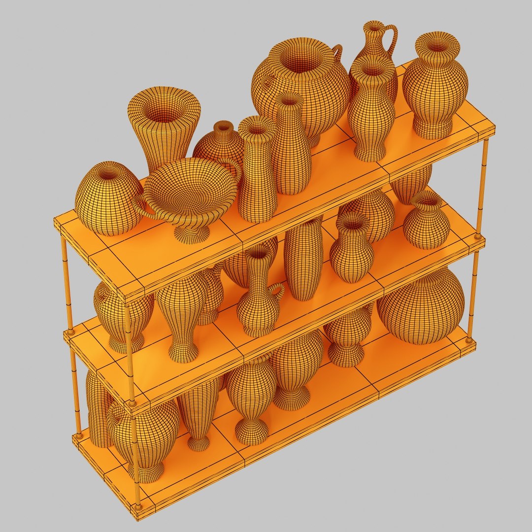 3D Dishes Clay Rack N2 - TurboSquid 1880461