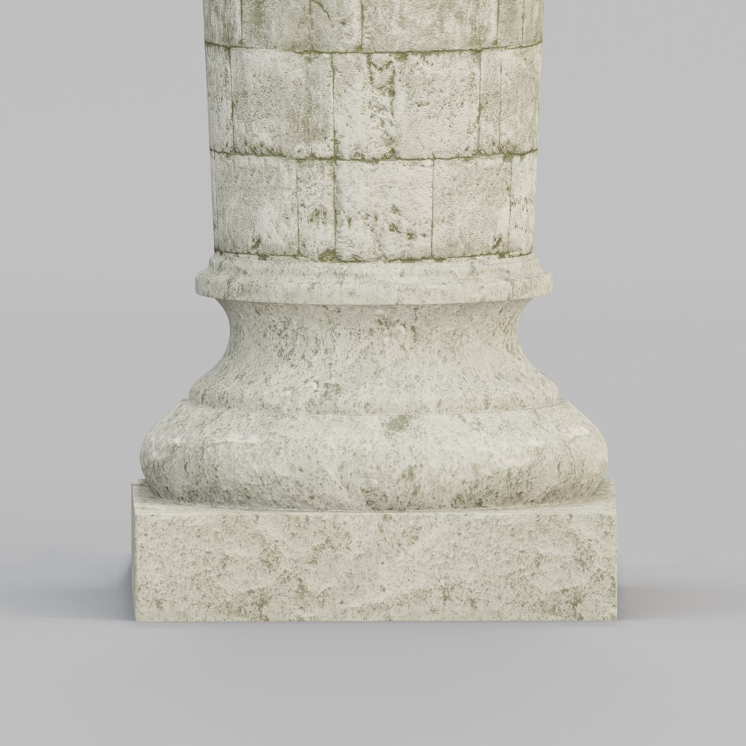 3D Column Marble Concrete Model - TurboSquid 1454892