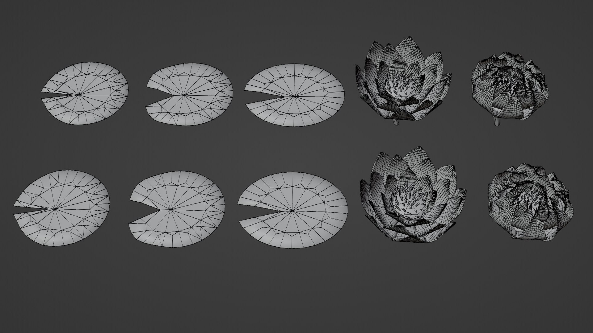 3D Model Lily Pad Collection - TurboSquid 1853143