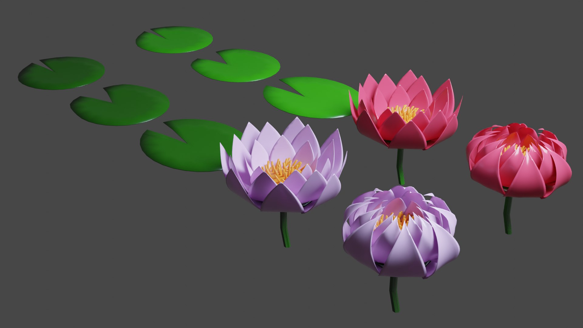 3D Model Lily Pad Collection - TurboSquid 1853143