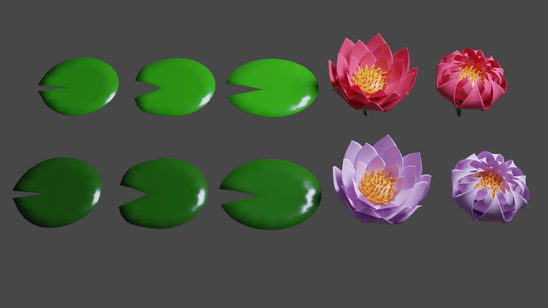 3D Model Lily Pad Collection - TurboSquid 1853143