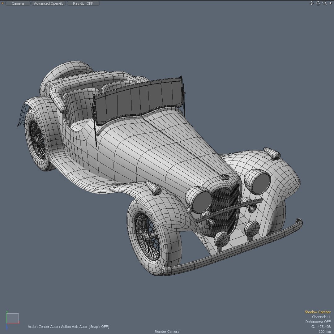 retrocar cars 3d fbx