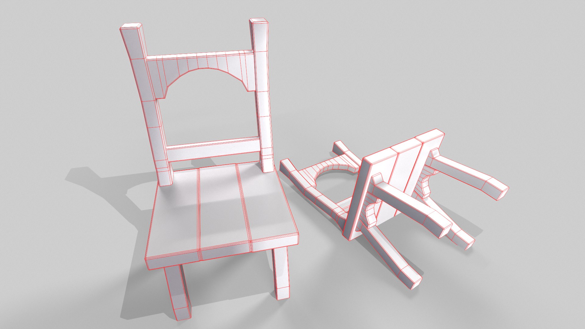 Wooden chair stylized 3D model - TurboSquid 1703275