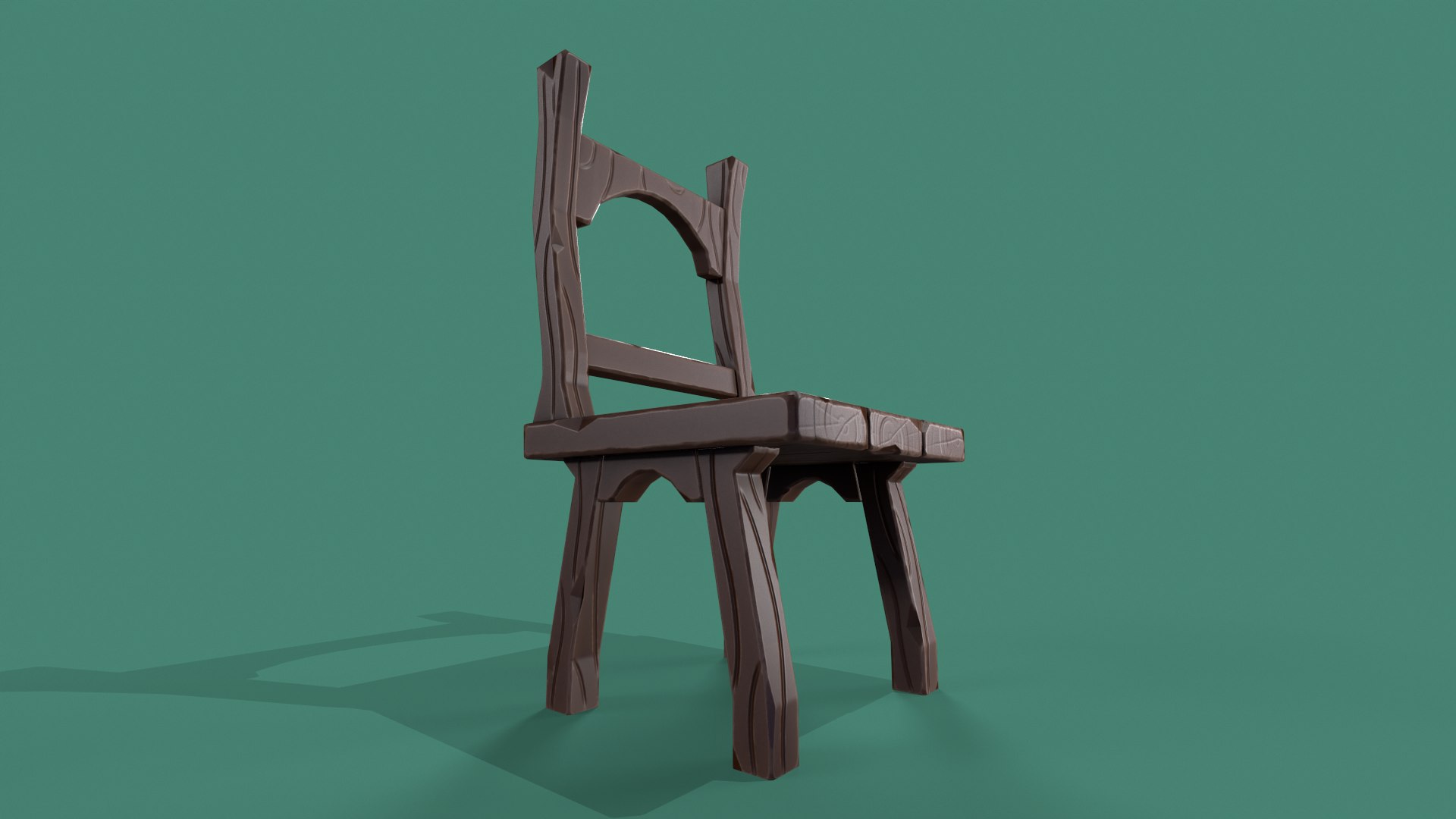 Wooden chair stylized 3D model - TurboSquid 1703275