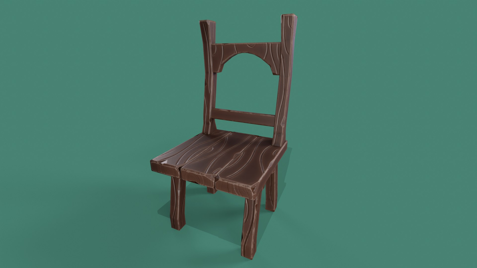Wooden chair stylized 3D model - TurboSquid 1703275