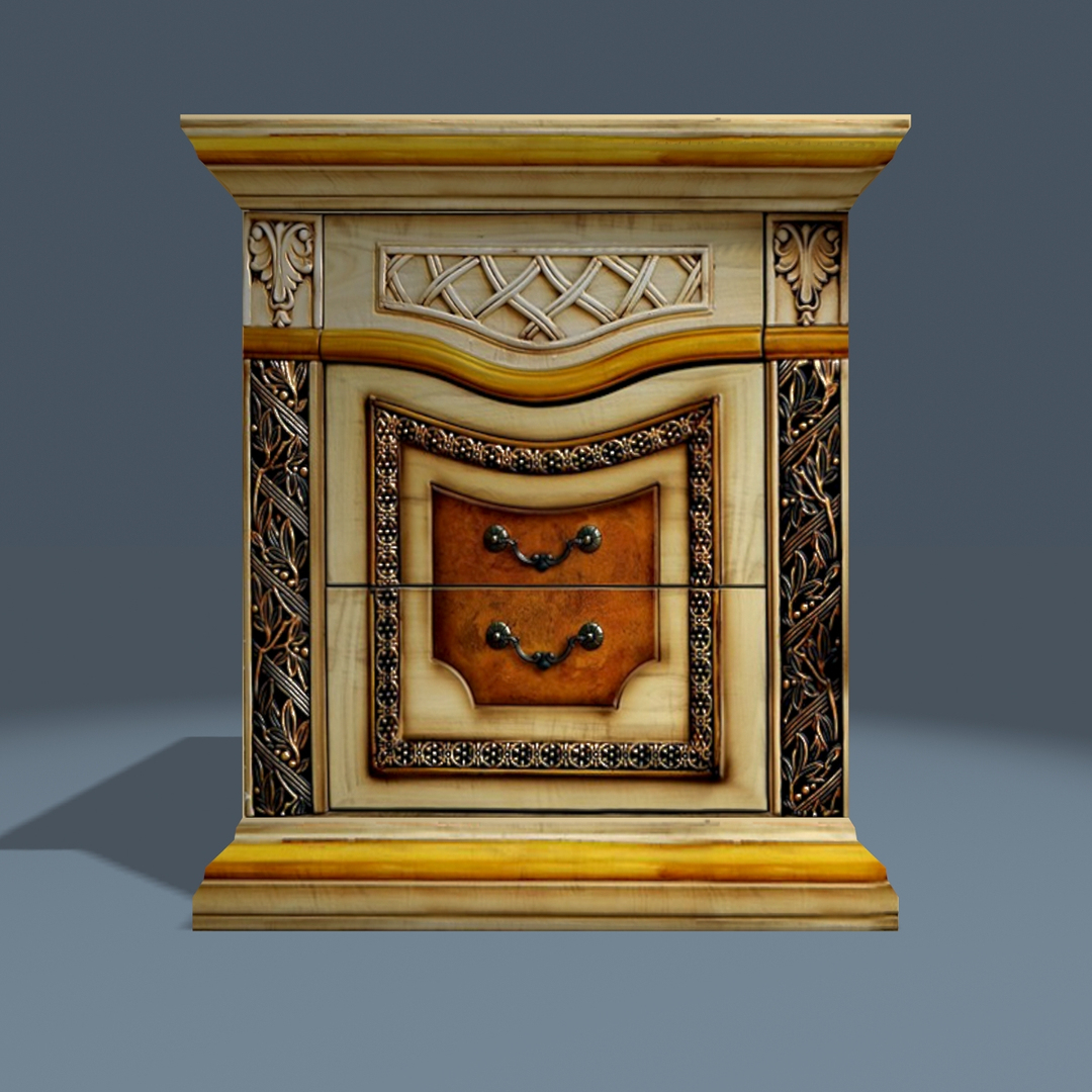 3d bedside table empire style model