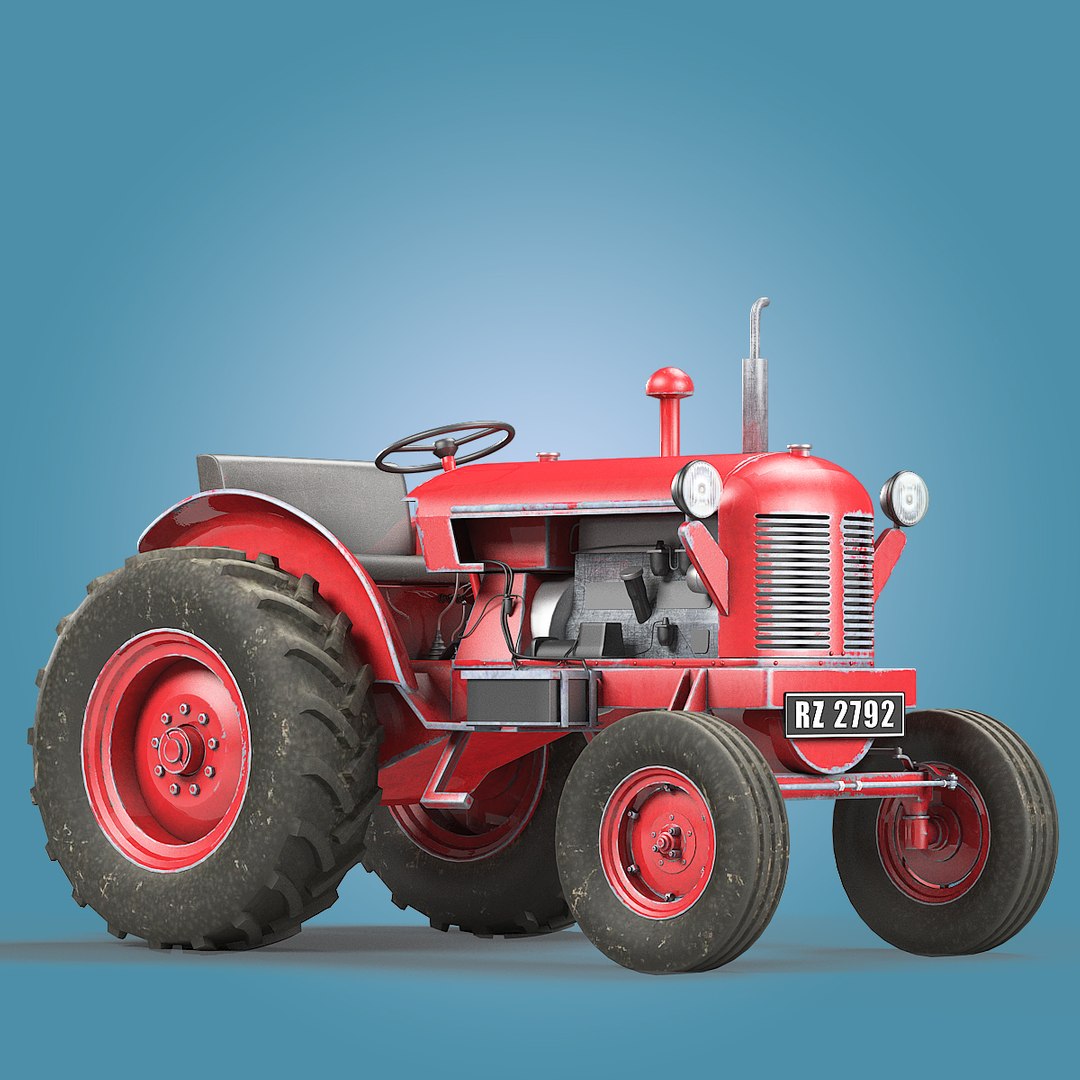3D Vintage Tractor David Brown Model - TurboSquid 1166839