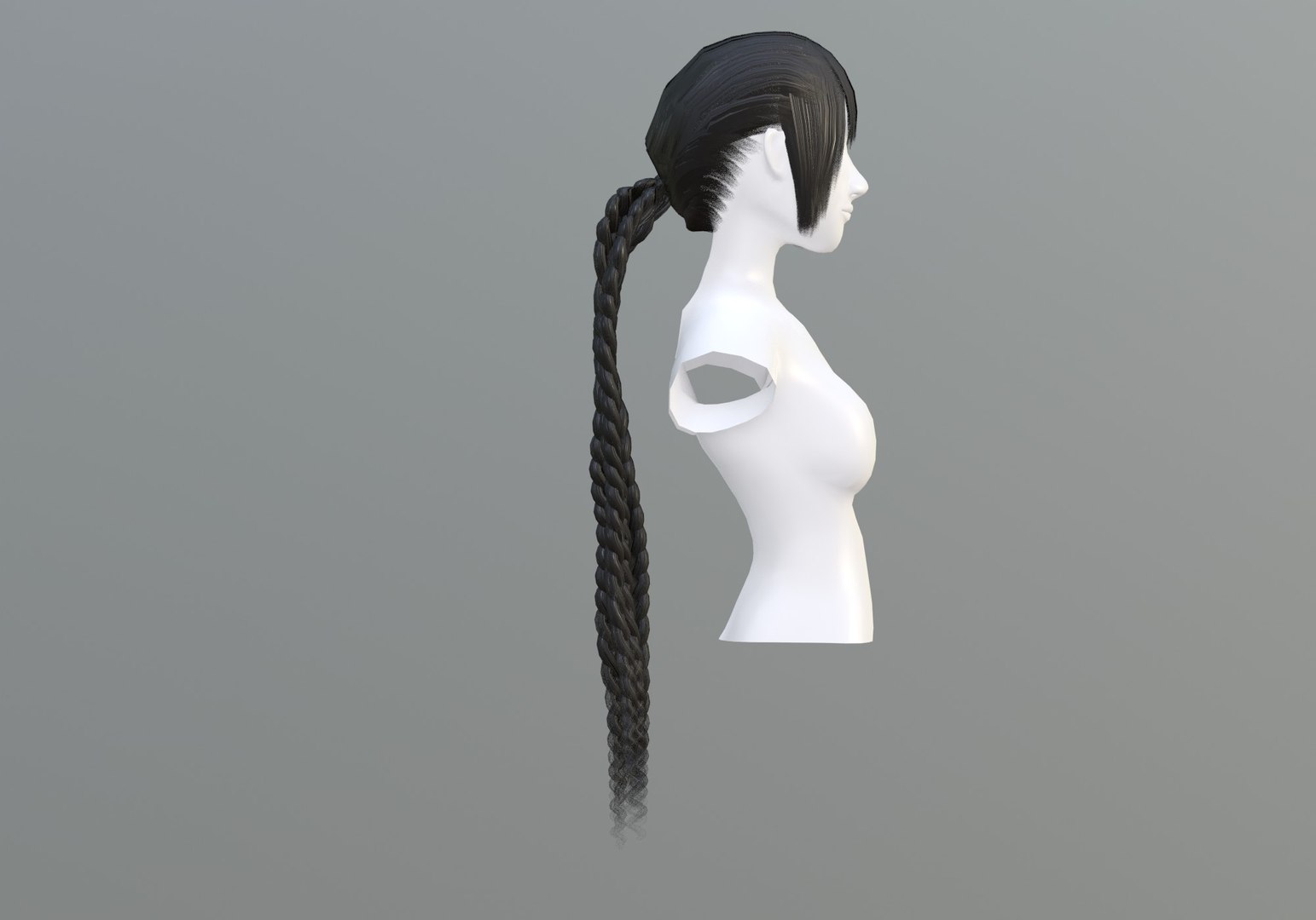 3D Model Ponytail Female Hairstyle - TurboSquid 1944529