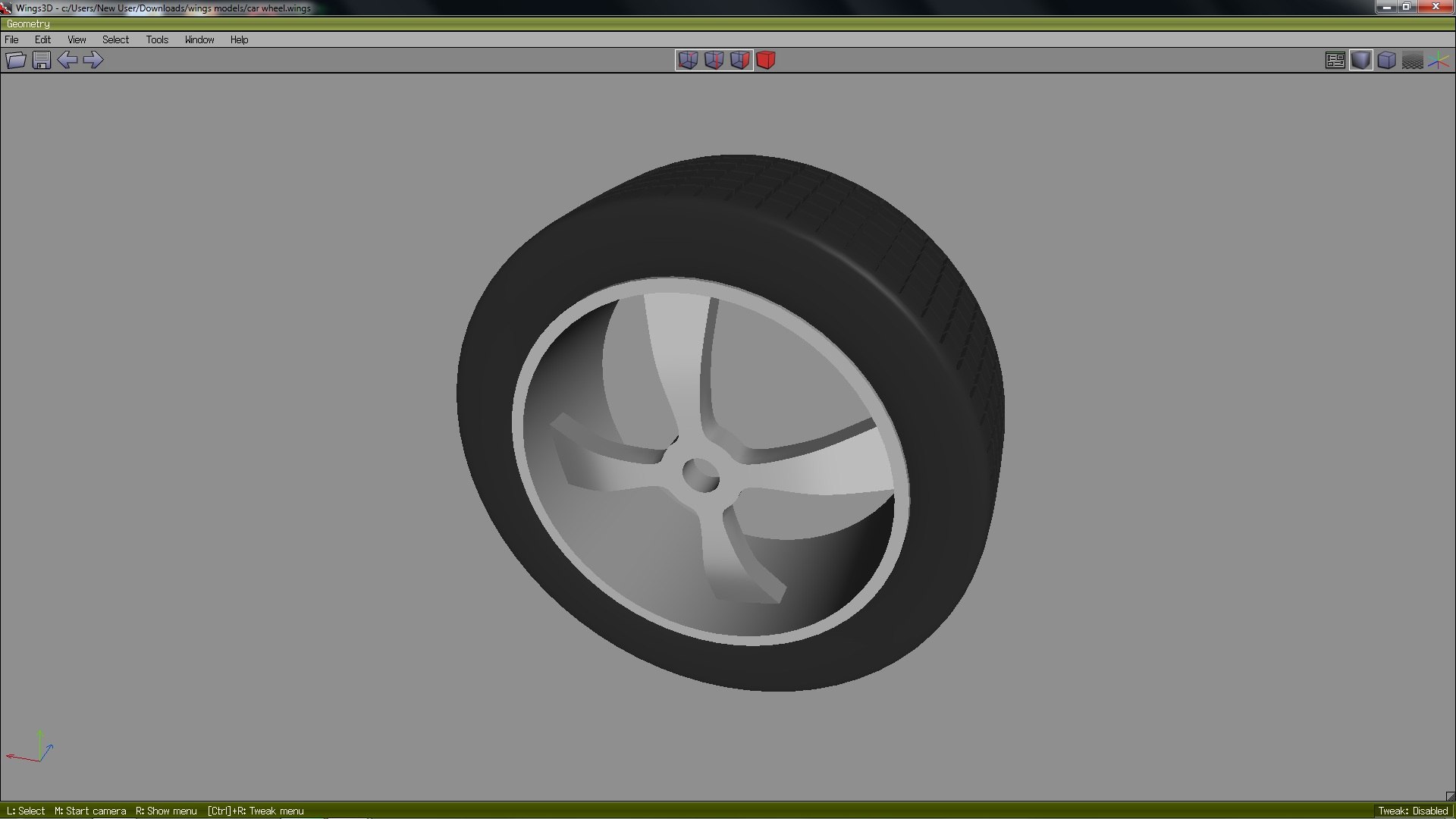 car wheel 3d model