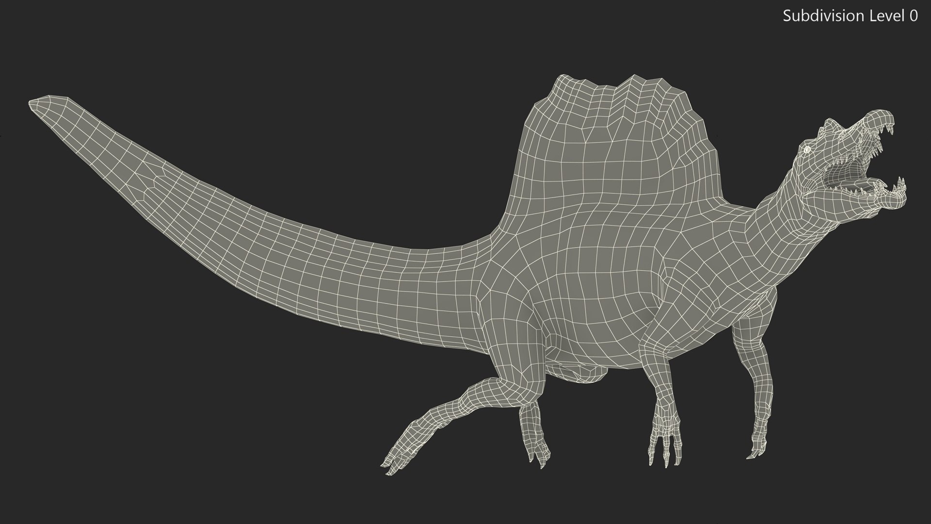 3D Spinosaurus Swimming Pose - TurboSquid 2264771