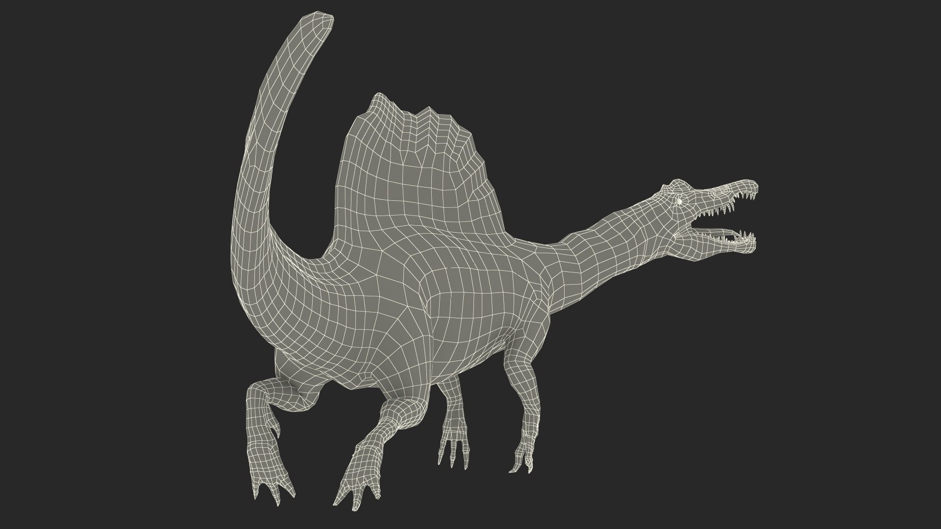 3D Spinosaurus Swimming Pose - TurboSquid 2264771