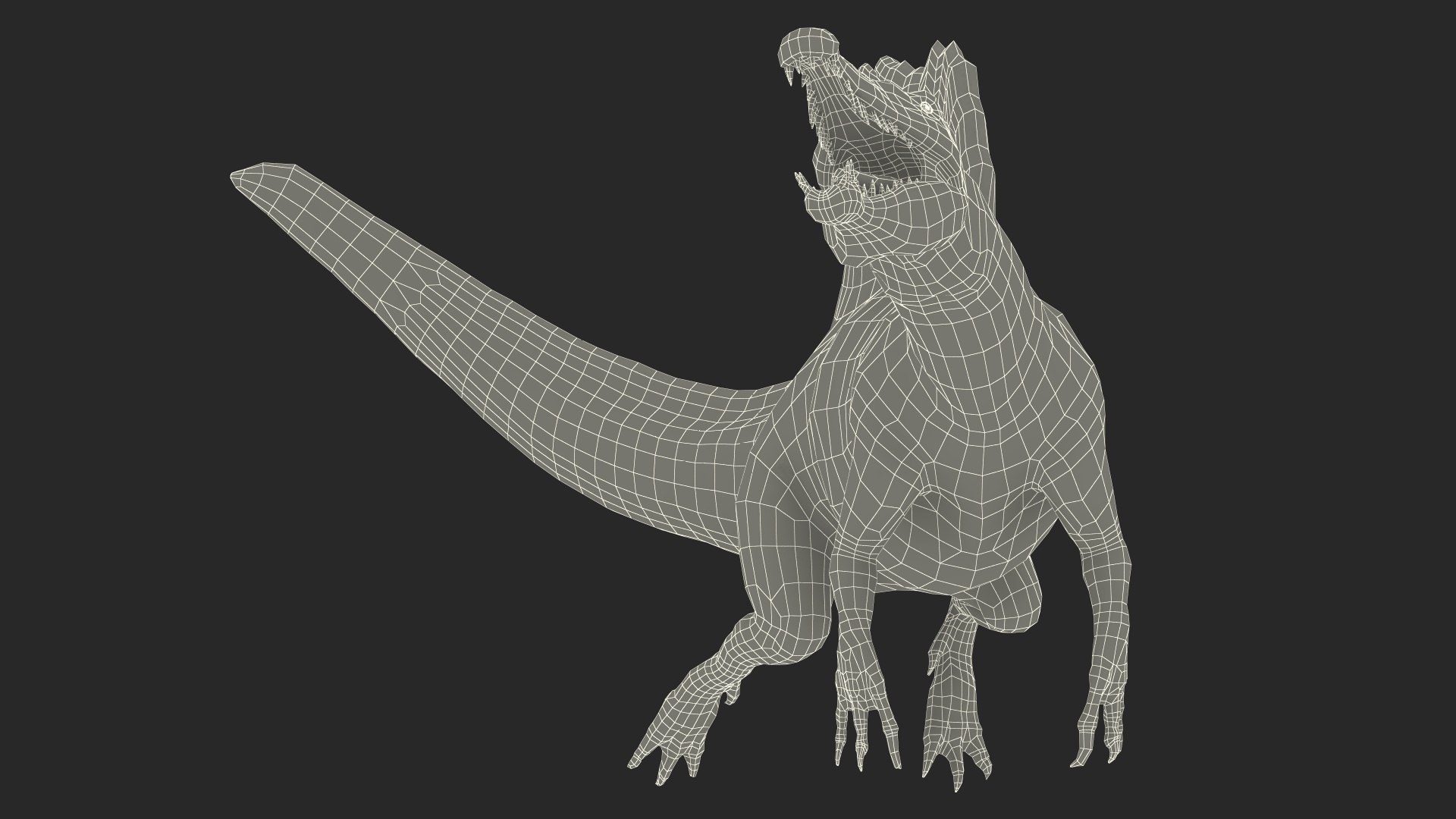 3D Spinosaurus Swimming Pose - TurboSquid 2264771