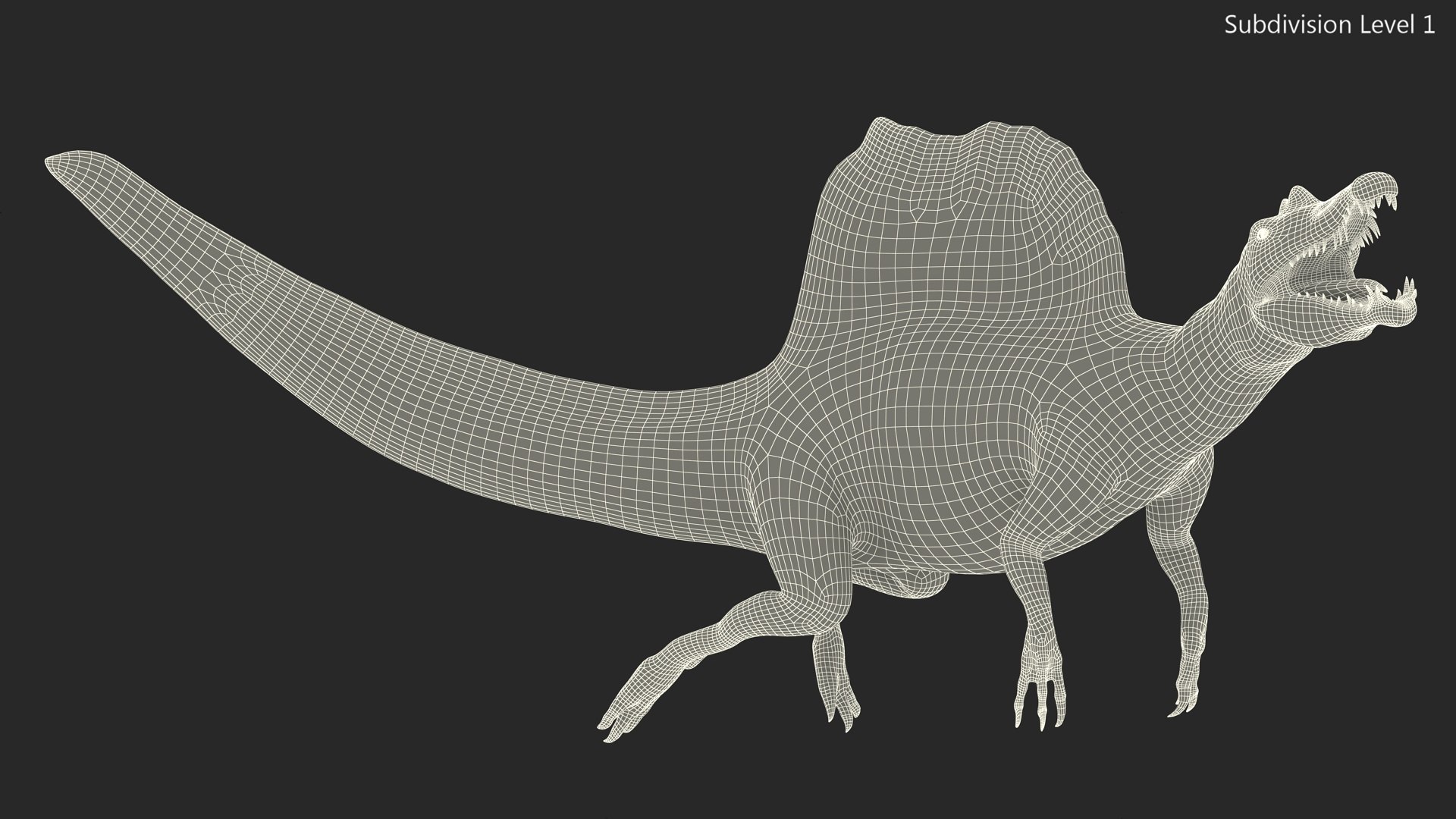 3D Spinosaurus Swimming Pose - TurboSquid 2264771