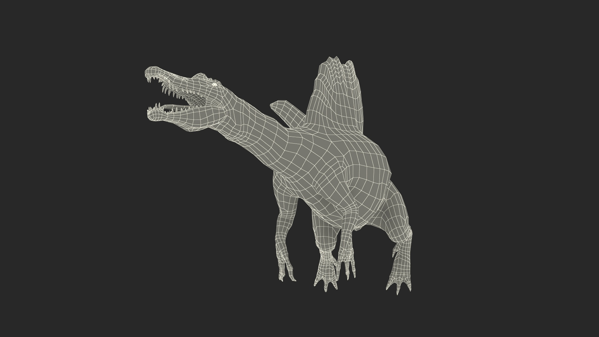 3D Spinosaurus Swimming Pose - TurboSquid 2264771