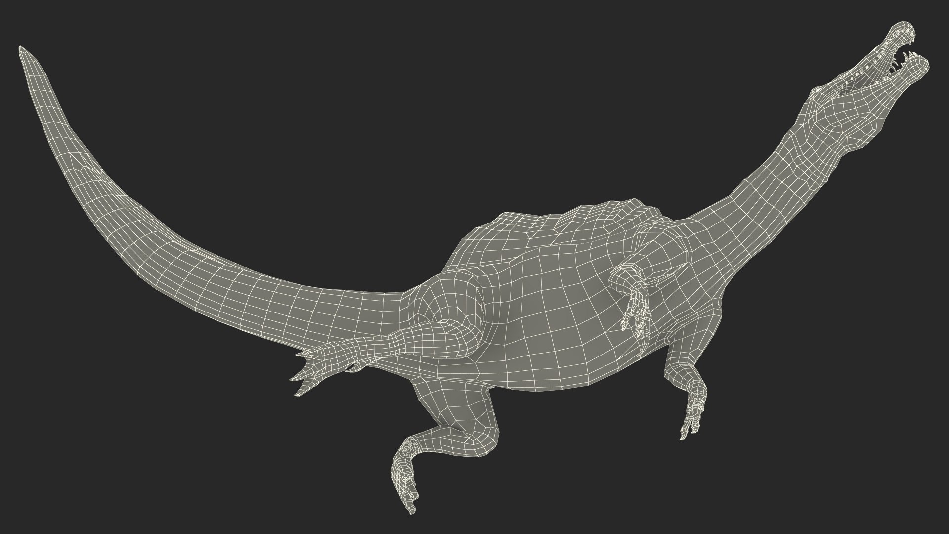 3D Spinosaurus Swimming Pose - TurboSquid 2264771