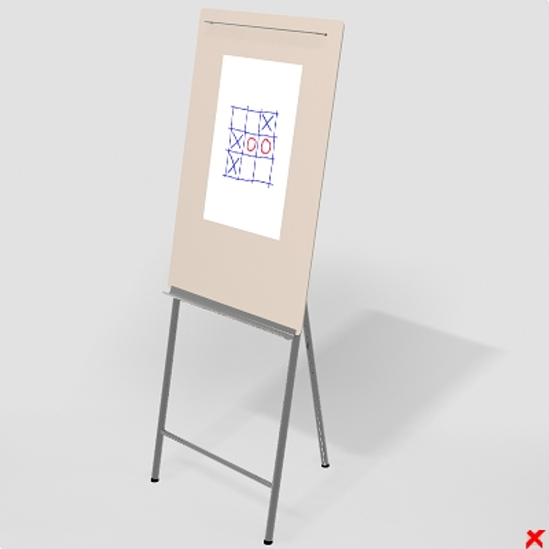 whiteboard board 3d 3ds